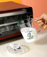 China Heat Resistant HDPE Lid 250ml Glass Cup Daily Use For Cold Hot Milk for sale