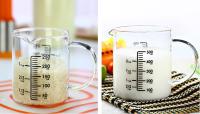 China 250ml 500ml Graduated Borosilicate Glass Mug Set Stove Head Safe for sale