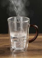 China Heat Resistant 250ml High Borosilicate Glass Mug For Cold Or Hot Drinks for sale