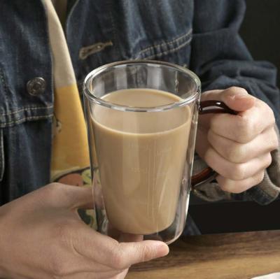 China Heat Resistant 250ml High Borosilicate Glass Mug For Cold Or Hot Drinks for sale