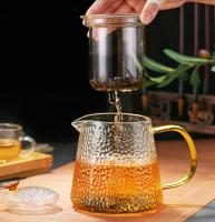 China 7 Set Borosilicate Glass Teapot 500ml With Glass Infuser Assembly for sale
