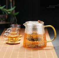 China 7 Set Borosilicate Glass Teapot 500ml With Glass Infuser Assembly for sale