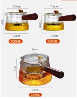 China 500ML Borosilicate Glass Teapot 100ml Cup Turkish Coffee Pot Set for sale