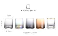 China 250ml High Borosilicate Glass Mug Daily Use For Whiskey Liquor Beer for sale