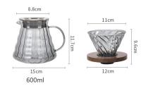 China 600ML Drip Coffer Maker Borosilicate Glass Teapot for sale