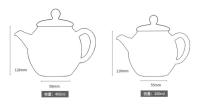 China Novolink OEM 400ML 260ML High Borosilicate Glass Kettle With Jade Green Handle for sale