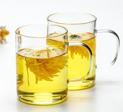 China Single Wall High Borosilicate Glass Cup Glass Mug Glass Tea Cup Minimalist Design 300ML for sale