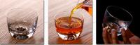 China 110ML High Borosilicate Whiskey Glass Cup Gold Block Decorative for sale
