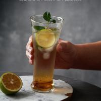 China Single Wall 300ML Custom Beer Mugs Heat Resistant High Borosilicate Beer Glass for sale