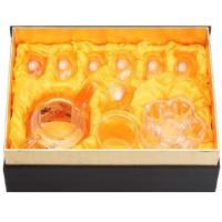 China Novolink OEM 8 Set High Borosilicate Glass Teapot 600ml With Tea Light Heating Stand for sale
