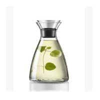 China Glass Pitcher Water Pitcher Glass Teapot Glass Carafe 1000ml With SS Stopper & Silicone Sealing for sale
