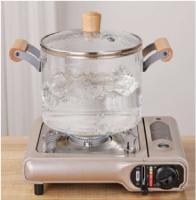 China High Borosilicate Glass Pot Glass Saucepan Microwave Stove Dishwasher Safe 3500ML for sale