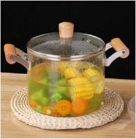 China High Borosilicate Glass Pot Glass Saucepan Microwave Stove Dishwasher Safe 3500ML for sale