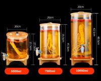 China 5000ml 7500ml 10000ml Custom Wine Glasses Glass Liquor Storage Tank for sale