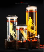 China 5000ml 7500ml 10000ml Custom Wine Glasses Glass Liquor Storage Tank for sale