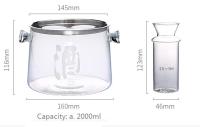 China Novolink OEM High Borosilicate Glass Liquor Warmer Custom Wine Glasses for sale