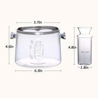 China Novolink OEM High Borosilicate Glass Liquor Warmer Custom Wine Glasses for sale