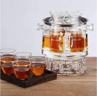 China Novolink OEM High Borosilicate Glass Liquor Warmer Custom Wine Glasses for sale