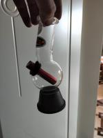 China Portable Borosilicate Glass Shisha Handheld Mini Bubbler Water Pipe for sale