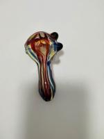China Heat Resistant Smoking Hand Pipe Gift Set Striped Design Handicraft for sale