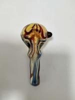 China Heat Resistant Smoking Hand Pipe Gift Set Striped Design Handicraft for sale