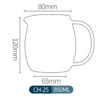 China 850ml Borosilicate Glasswares Share Tea Cups Set​ With Colorful Handle for sale