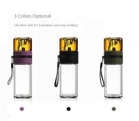 China Water Separation Double Wall Teacup Home Travel Use Coffee Cup for sale