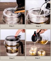 China 500ml 750ml 1000ml Borosilicate Glass Teapot With Handle Infuser for sale