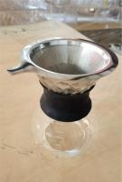 China Food Grade Borosilicate Glass Teapot Minimalist Pourover Coffee Maker for sale
