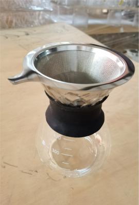 China Food Grade Borosilicate Glass Teapot Minimalist Pourover Coffee Maker for sale