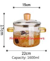 China Heat Resistant Borosilicate Microwave Cookware Glass Pot With Lid for sale