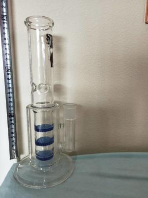 China 30cm Borosilicate Glass Water Pipes Bongs Handheld Hookah Pipe Set for sale