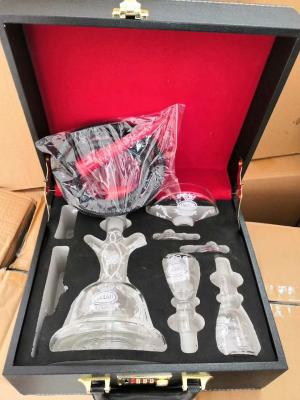 China Frosting Crystal High Borosilicate Glass Shisha Full Size Nectar Hookah Set for sale