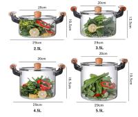 China 4500ml High Borosilicate Glass Pot Borosilicate Glasswares for sale