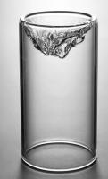 China Heat Resistant Stemless Borosilicate Glass Mug Peak Pattern Bottom for sale