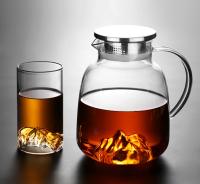 China Heat Resistant Stemless Borosilicate Glass Mug Peak Pattern Bottom for sale
