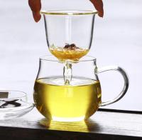 China 360ml High Borosilicate Glass Teapot With Handle Removable Infuser for Loose Leaves Tea Flower Tea for sale