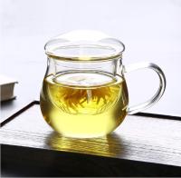 China 360ml High Borosilicate Glass Teapot With Handle Removable Infuser for Loose Leaves Tea Flower Tea for sale
