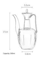 China Novolink Borosilicate Glass Teapot Seasonings Dispenser Oil Dispenser With Lid And Handle for sale