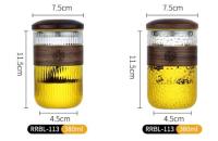 China 420ml Heat Resistant Hi Borosilicate Glass Teapot With Removable Infuser for sale