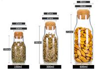China Heat Resistant Borosilicate Clear Glass Canisters Jar With Cork Lid for sale