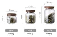 China Grains Nuts Candies Clear Glass Canisters Set Of 3 Hammer Pattern for sale