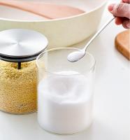 China 450ml SS Lid Clear Glass Storage Jars Canister For Grains Nuts Spices for sale