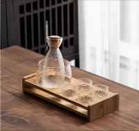 China Hammer Pattern Custom Wine Glasses Liquor Warmer Chiller Sake Set for sale