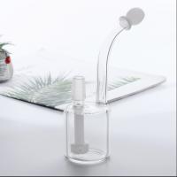 China Novolink Borosilicate Glass Mini Hookah Mini Shisha Water Pipe Portable Shisha Handheld Hookah Classic Minimalist Clear​ for sale