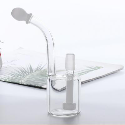 China Novolink Borosilicate Glass Mini Hookah Mini Shisha Water Pipe Portable Shisha Handheld Hookah Classic Minimalist Clear​ for sale