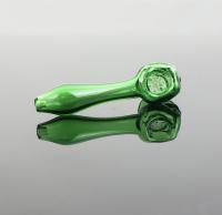 China Novolink High Borosilicate Glass Tobacco Spoon Pipe Jade Green Tiger Head Decorative Glass Bowl for sale