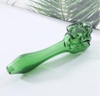 China Novolink High Borosilicate Glass Tobacco Spoon Pipe Jade Green Tiger Head Decorative Glass Bowl for sale