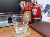 China Clear Heat Resistant Single Wall Glass Cup Tumbler Hammer Pattern for sale