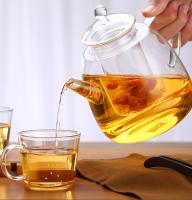 China Borosilicate Glass Tea Coffee Maker Set 1000ml Teapot 4x200ml Cups for sale